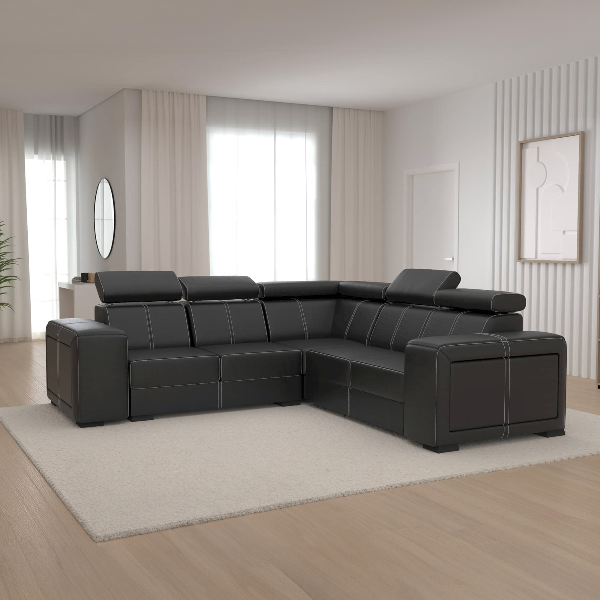 Canape D Angle Simili Cuir